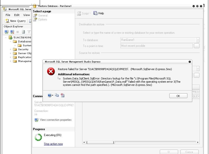 Restoring old DataBase | RaGEZONE - MMO Development Forums