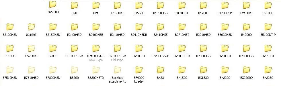 Kubota Tractors Manuals Parts B B20 TL420 TL420A B1550D B1550E B1700DT ...